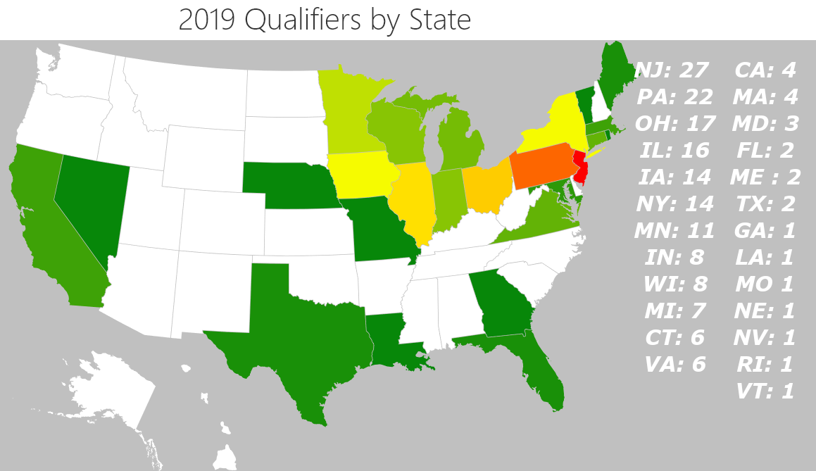 Qualifiers by Home State | d3wrestle.com